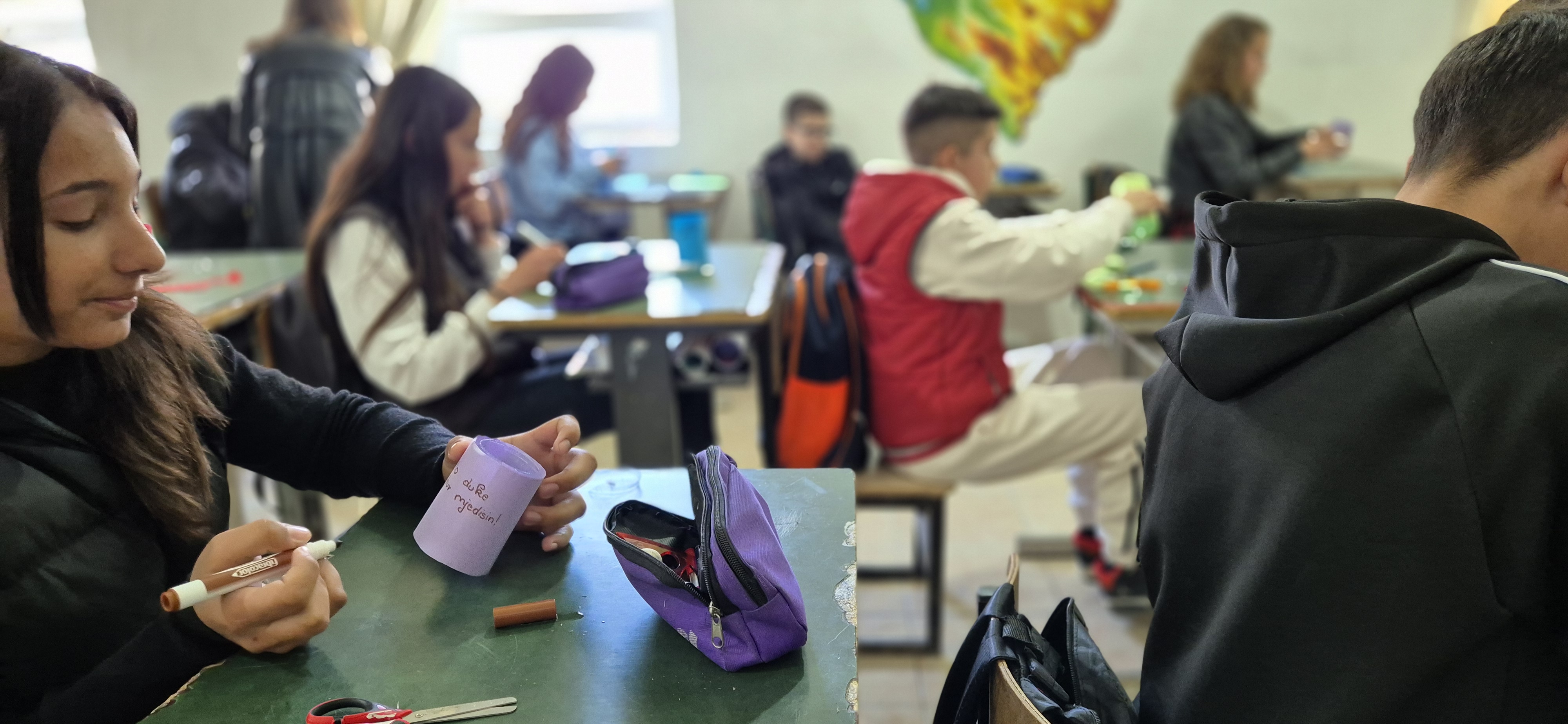 Celebration of Recycling World Day in "5 Maji" 9th grade school, Ura ...